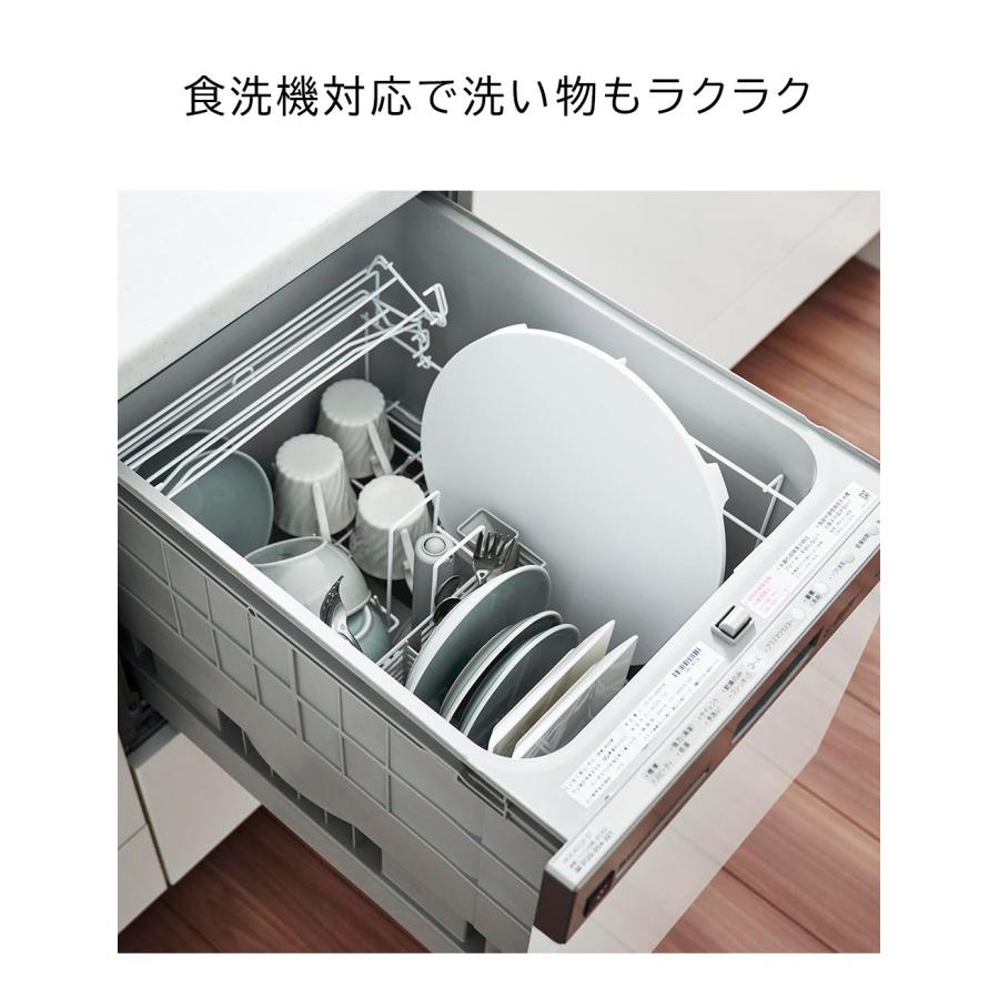 食洗機対応 マグネット抗菌まな板 タワー ラウンド 山崎実業 tower ホワイト ブラック 7014 7015 まな板 カッティングボード 丸型 タワーシリーズ yamazaki[MM1 ...