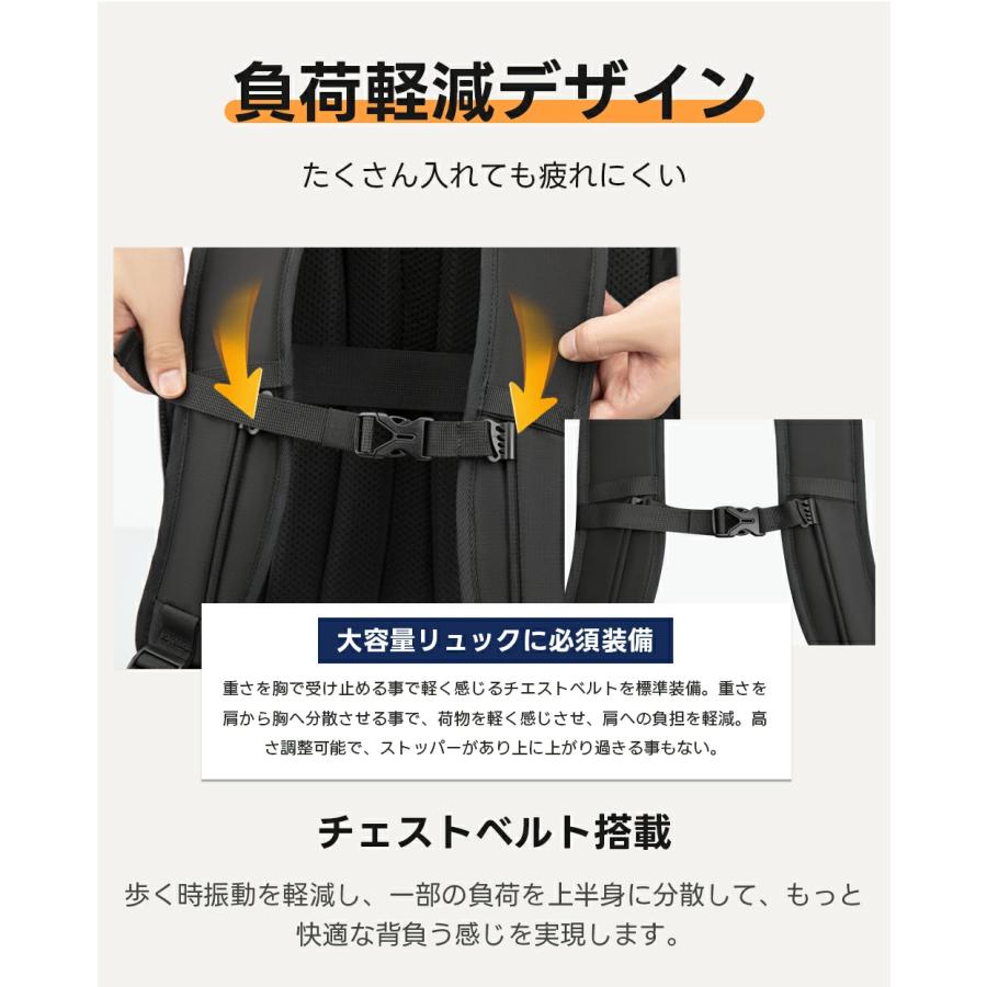 リュック メンズ 大容量 PC収納 リュックサック ビジネスリュック バックパック A4 usb充電ポート 15.6インチ ノートパソコン 軽量 防水 バッグ 通勤 鞄 多機能 : New ...