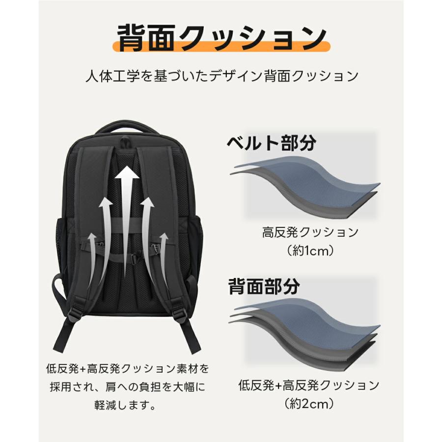 リュック メンズ 大容量 PC収納 リュックサック ビジネスリュック バックパック A4 usb充電ポート 15.6インチ ノートパソコン 軽量 防水 バッグ 通勤 鞄 多機能 : New ...