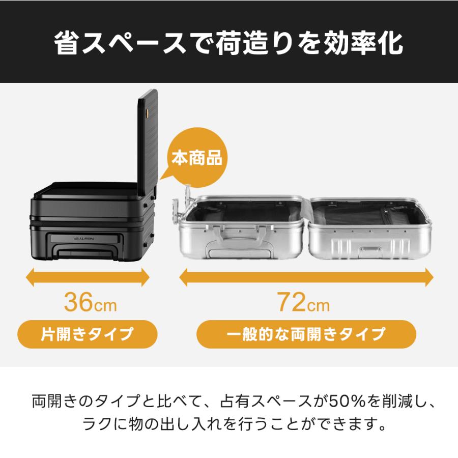 New Trip スーツケース フロントオープン 機内持ち込み 拡張機能付き 横開き ストッパー付き 軽量 大容量 Sサイズ キャリーケース キャリーバッグ 充電 海外旅行 : New ...