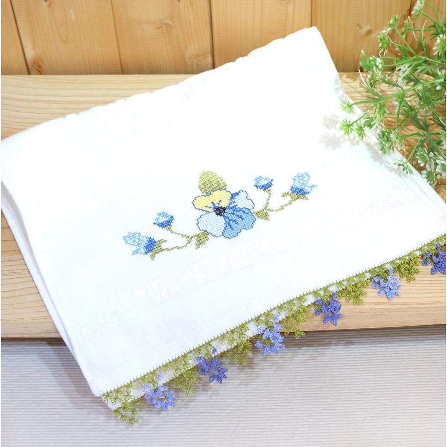トルコ雑貨 OYA オヤ付きタオル 可愛い コットン 刺繍 花柄 母の日・プレゼントNO2 : 仙台 トルコ ハンドメイド店 - 通販 - Yahoo!ショッピング