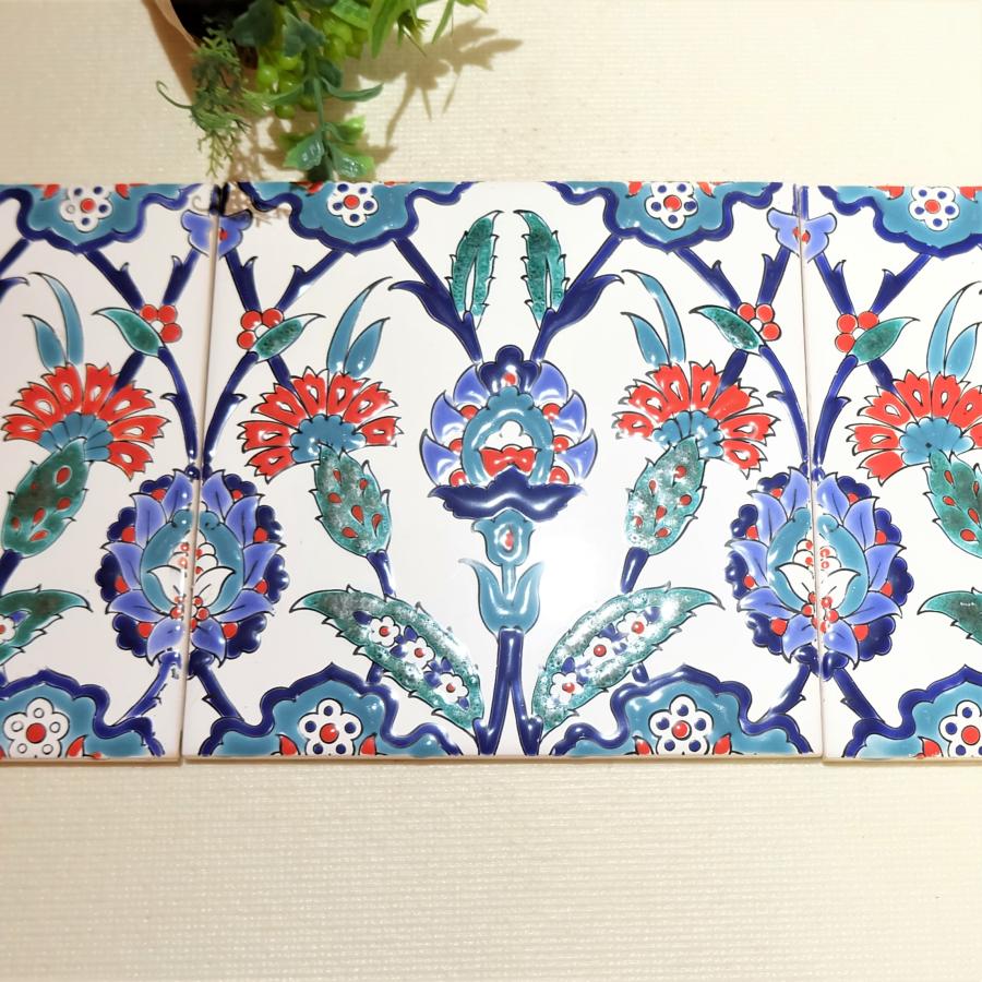 トルコ雑貨 インテリア タイル 手描き カーネーション キッチン 飾り 20x20cm NO8 : 仙台 トルコ ハンドメイド店 - 通販 - Yahoo!ショッピング