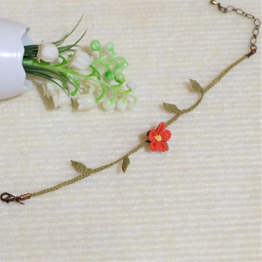 トルコ雑貨 オヤ oya 可愛い ハンドメイド 小花 エンジ イーネオヤ ブレスレット プレゼントNO2 : 仙台 トルコ ハンドメイド店 - 通販 - Yahoo!ショッピング