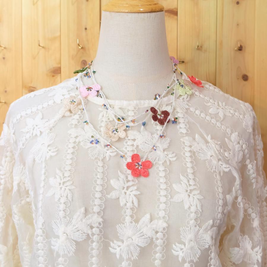 トルコ雑貨 トゥーオヤ ビーズ アクセサリー ハンドメイド 可愛い ガーランド ラリエットNO30 : 仙台 トルコ ハンドメイド店 - 通販 - Yahoo!ショッピング