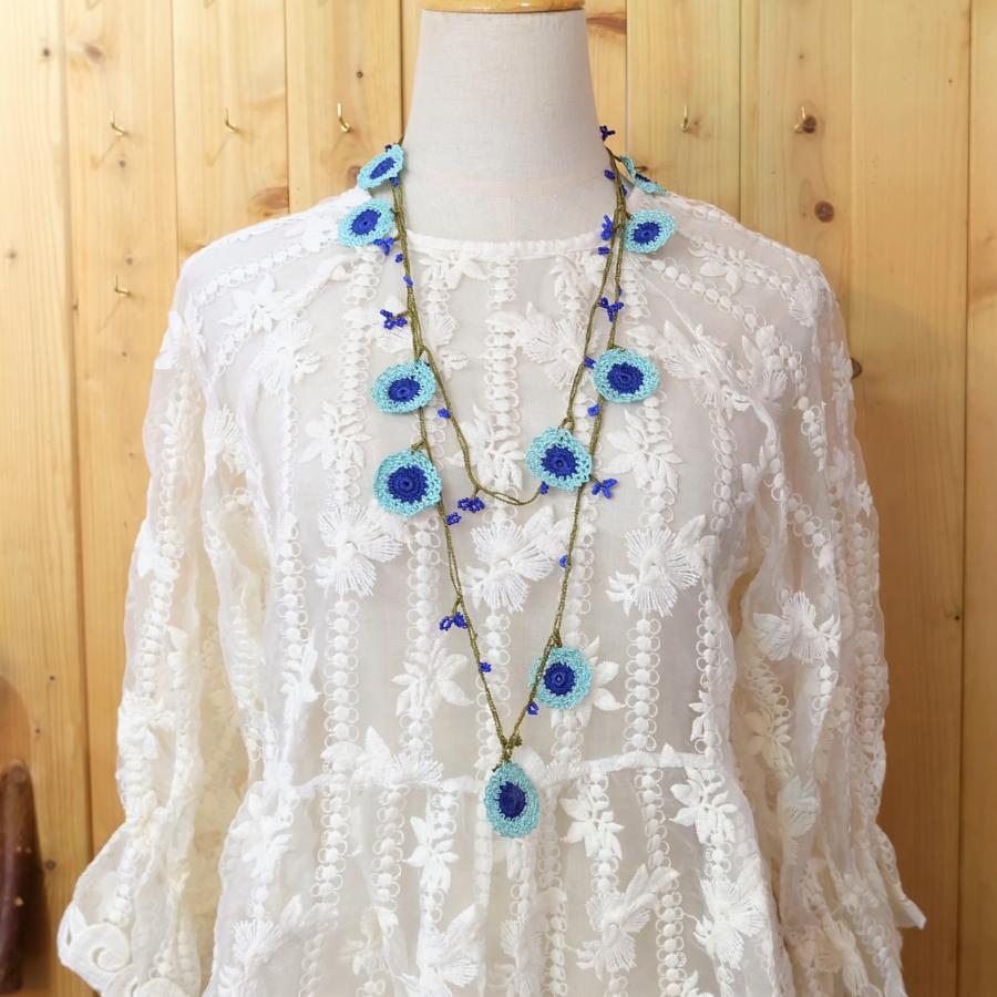 トルコ雑貨 トゥーオヤ ビーズ アクセサリー ハンドメイド 可愛い ガーランド ラリエットNO36 : 仙台 トルコ ハンドメイド店 - 通販 - Yahoo!ショッピング