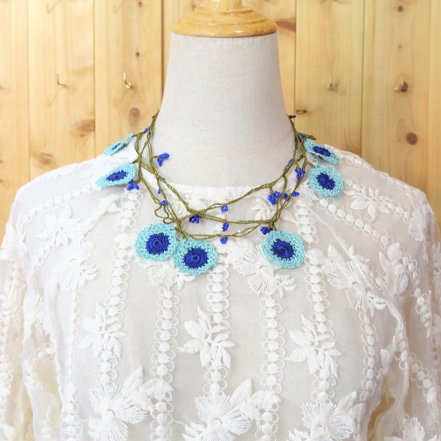 トルコ雑貨 トゥーオヤ ビーズ アクセサリー ハンドメイド 可愛い ガーランド ラリエットNO36 : 仙台 トルコ ハンドメイド店 - 通販 - Yahoo!ショッピング