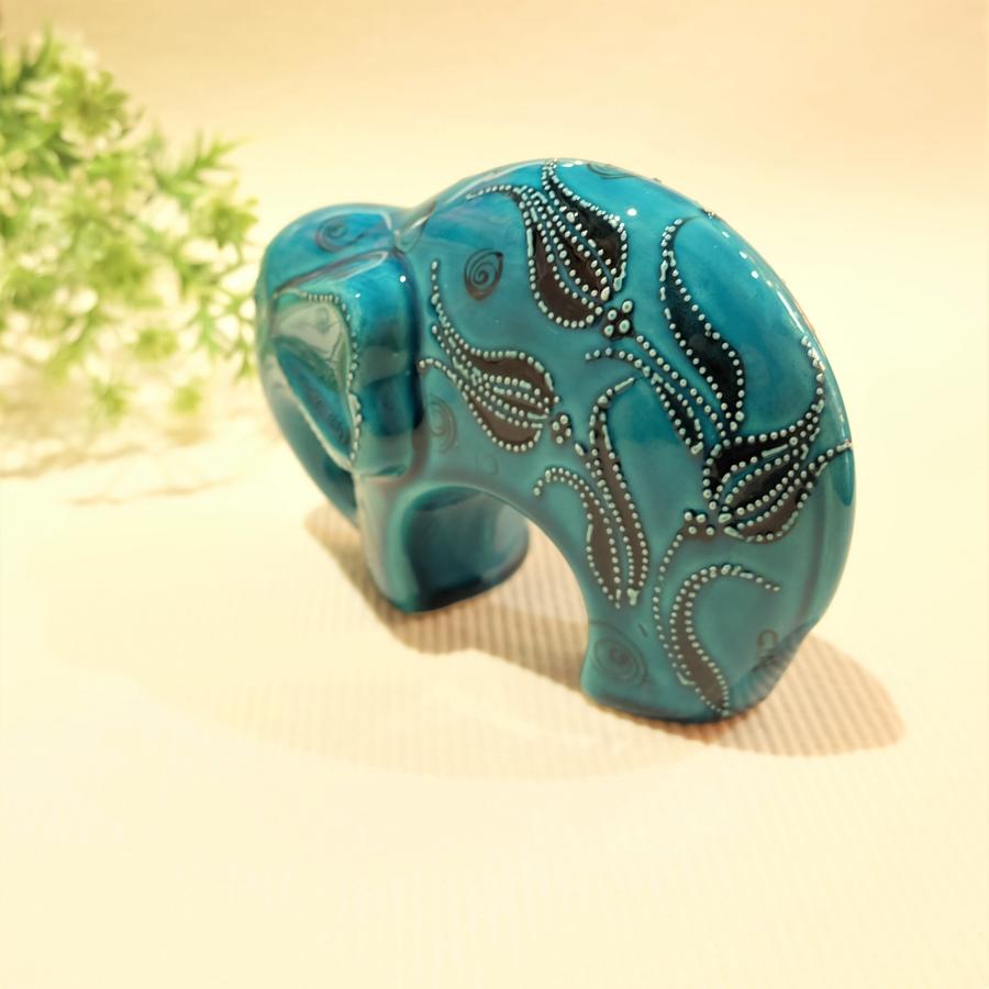 トルコ雑貨 トルコ陶器 キュタフア陶器 動物 ゾウ 手描き 可愛い インテリアNO48 : t-d-048 : 仙台 トルコ ハンドメイド店 - 通販 - Yahoo!ショッピング