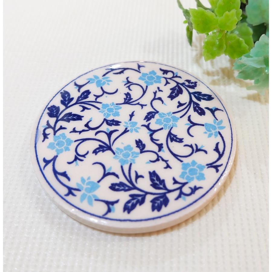 トルコ雑貨 トルコ陶器 陶器 コースター コップ インテリア ハンドメイド NO16 : 仙台 トルコ ハンドメイド店 - 通販 - Yahoo!ショッピング