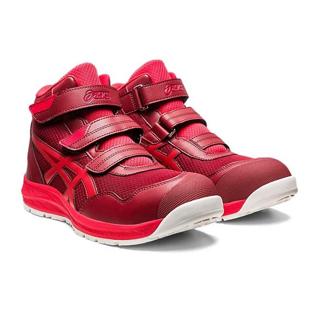ASICS 安全靴 CP216 アシックス 1273A076 ウィンジョブ 600 ビートジュース×クラシックレッド asics 作業靴 セーフティーシューズ ハイカット ベルトタイプ 3色 ...