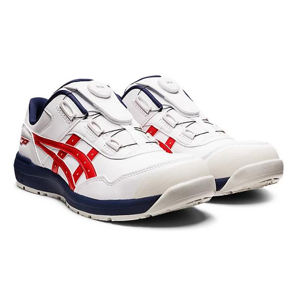 ASICS 安全靴 CP306 BOA アシックス 1273A029 ウィンジョブ 100 ホワイト×クラシックレッド asics 作業靴 セーフティーシューズ 4色展開 ...
