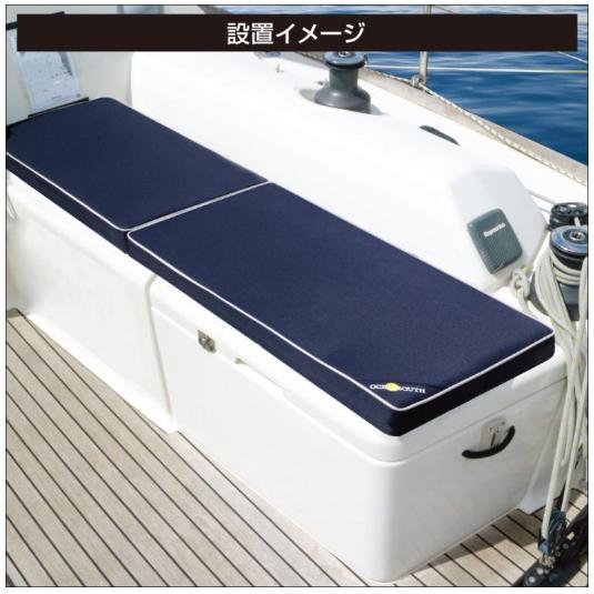 30C0062 ボートベンチクッション ホワイト　ヒンジ式 370mmx1200mm　ビーエムオージャパン BMO JAPAN BMO JAPAN（ビーエムオージャパン） 30C0062 ボートベンチクッション