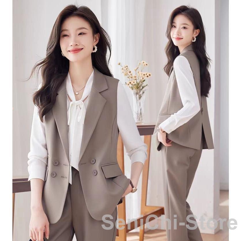 パンツスーツ レディース パンツ セットアップ ベスト ロングベスト