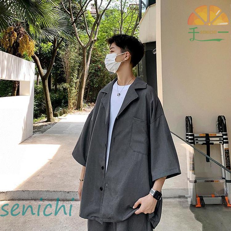 セットアップ メンズ 半袖 カジュアルスーツ 半ズボン 30代 20代 ファション 通勤 オフィス カジュアル 在宅 卒業式 夏 無地 ...