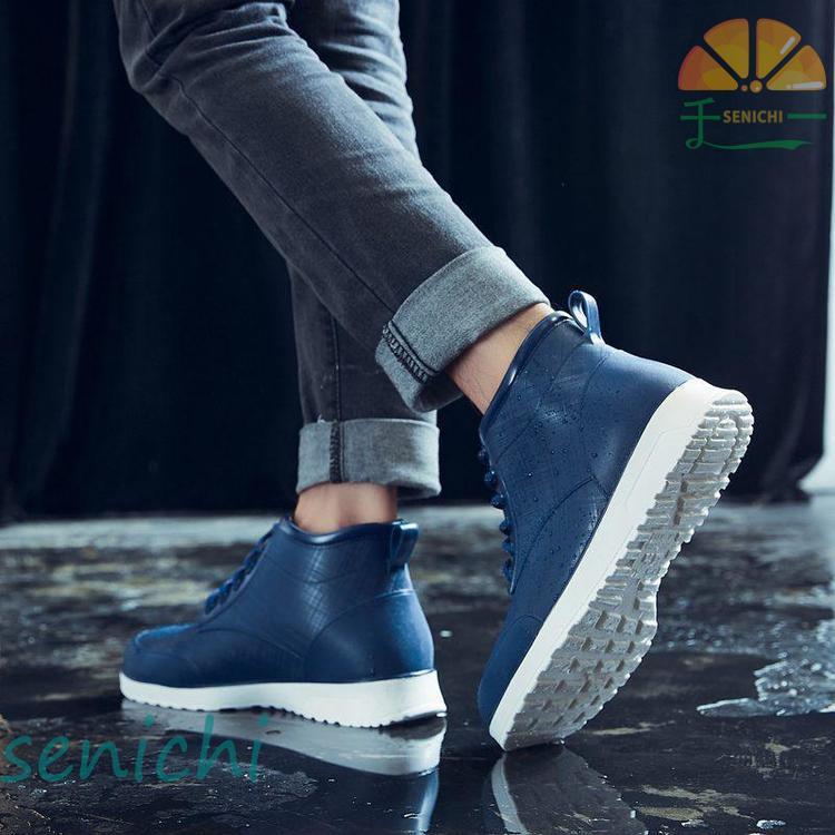 レインシューズ メンズ レインブーツ おしゃれ レインブーツ ショート レインス 防水 スニーカー キッチンシューズ 釣りブーツ ...