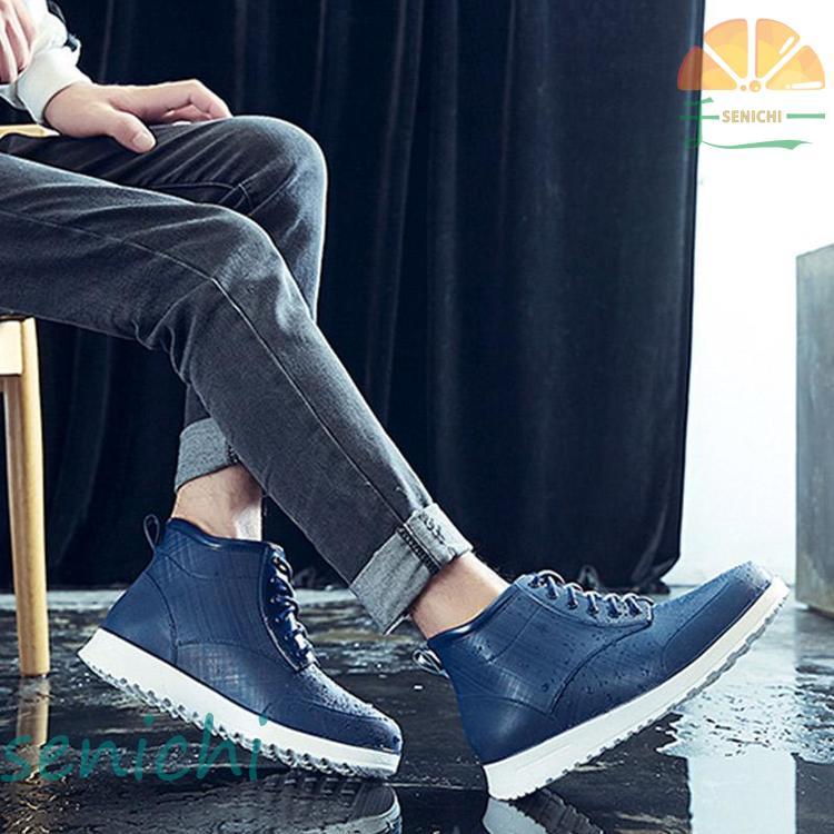 レインシューズ メンズ レインブーツ おしゃれ レインブーツ ショート レインス 防水 スニーカー キッチンシューズ 釣りブーツ ...