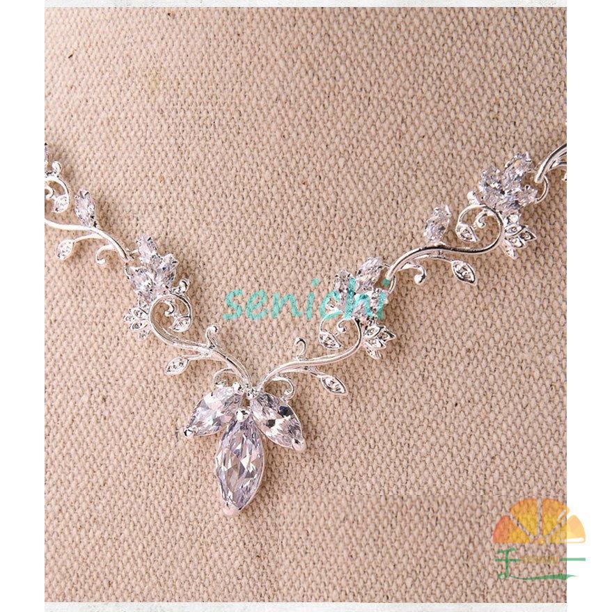 ティアラ ネックレス ピアス イヤリング ウエディング 髪飾り 花嫁 結婚式 ヘッドドレス イヤーアクセサリー ブライダル パーティー 二次 :sic0816-neck174:千一 - 通販 ...