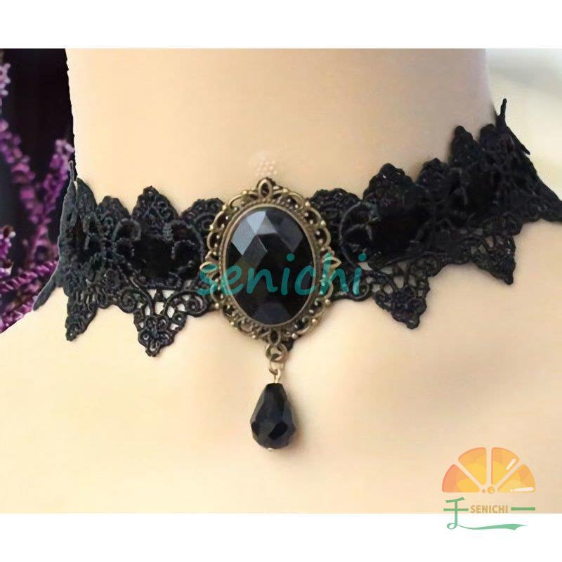 チョーカーネックレス レース ビジュー レディース パーティ コスプレ ネックレス :sic0816-neck204:千一 - 通販 - Yahoo!ショッピング