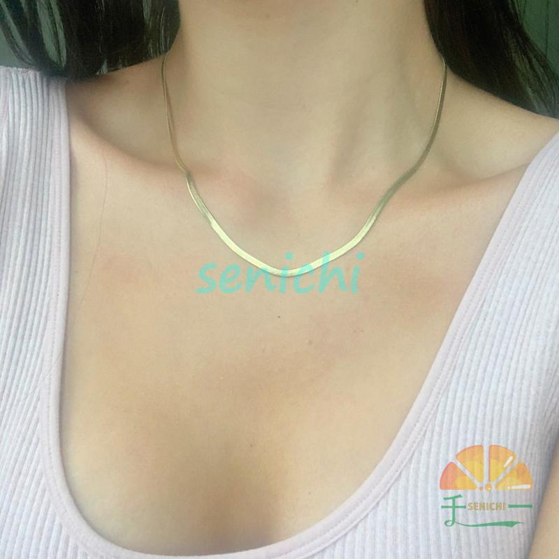 ネックレスチェーン ヘリンボーン レディース 女性用 アクセサリー ゴールドカラー シルバーカラー ヘビ オメガ チェーン シンプル チェーンのみ 高 :sic0816-neck838:千一 ...