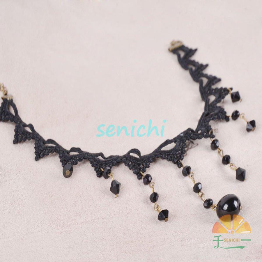 チョーカー 首飾り レディース アクセサリー ネックレス ビーズ レース カジュアル おしゃれ シンプル 黒 可愛い かわいい 女性用 婦人用 カジュ :sic0816-neck976:千一 ...