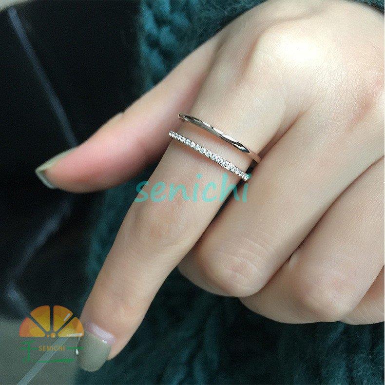 ファッションリング レディース アクセサリー 指輪 2連 ラインストーン クリアカラー シンプル オープニングリング 切れ目 フリーサイズ 上品 おし : 千一 - 通販 - Yahoo!ショッピング