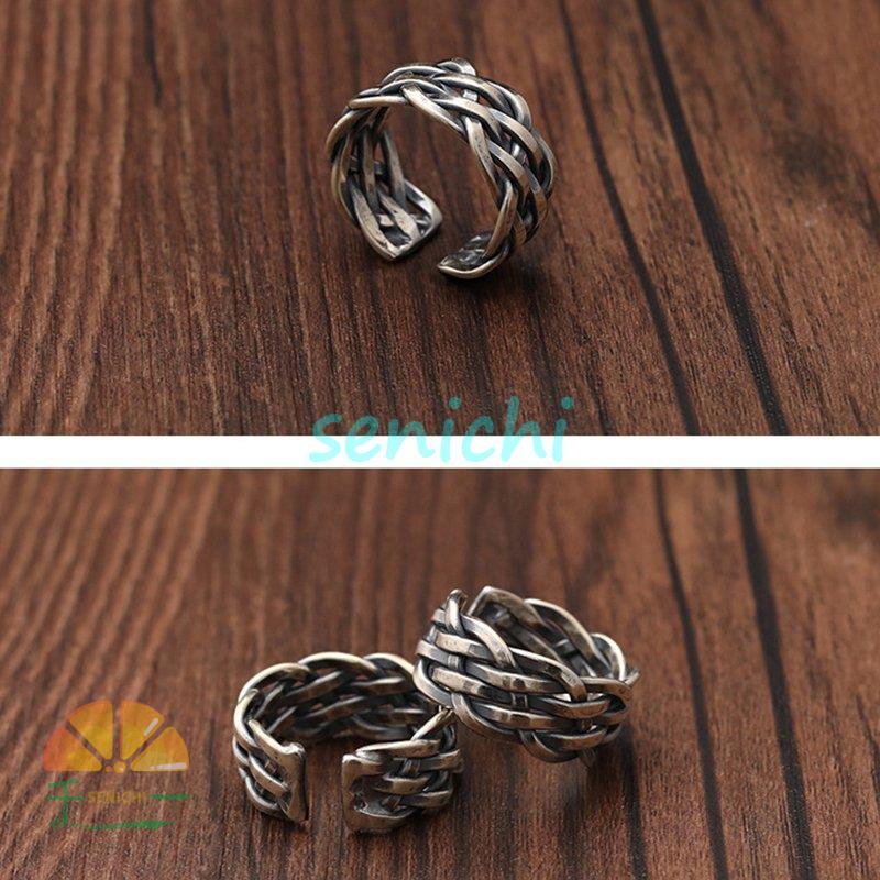 指輪 オープンリング アクセサリー メンズ デザインリング 男性用 メッシュ 編み込み風 縄目 太め ごつめ おしゃれ かっこいい ヴィンテージ風 レ :sic0816-ring116:千一 ...