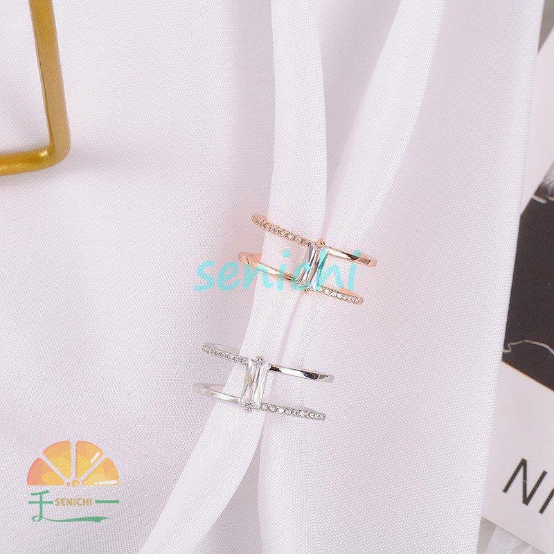 指輪 オープンリング フリーサイズ レディース アクセサリー ビジュー ラインストーン シルバーカラー ローズゴールドカラー プレゼント ギフト 贈り :sic0816-ring1585:千一 ...