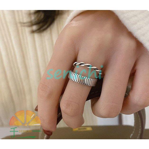 オープンリング 指輪 フリーサイズ レディース 女性 アクセサリー ファッションリング シンプル 重ね付け 手作り感 レトロ感 Cリング チェーン ツ :sic0816-ring278:千一 ...