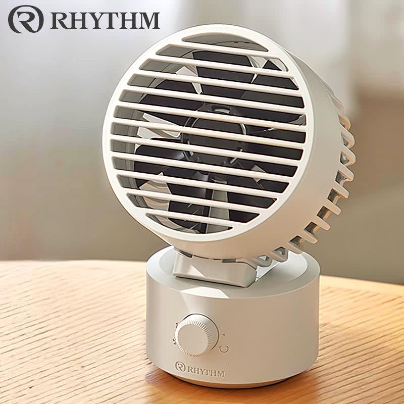 RHYTHM RHYTHM USB扇風機 Silky Wind Mini ライトグレー リズム 2重反転ファン シルキーウインド ミニ DCモーター 左右自動首振り 卓上 9ZF038RH08 ...