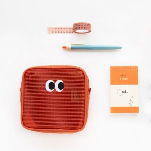 韓国雑貨 ＝som som＝ぎょろっと目玉が可愛い メッシュブロックポーチ(スモール)｜かわいい｜お土産｜ : 創業23周年 韓国音楽専門 ...