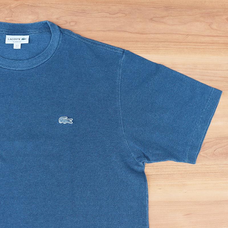 LACOSTE 【2 COLORS】JAPAN LACOSTE(ジャパンラコステ) TH310 S/S PIQUE T-SHIRTS(半袖 鹿の子 Tシャツ) INDIGO DYED ...