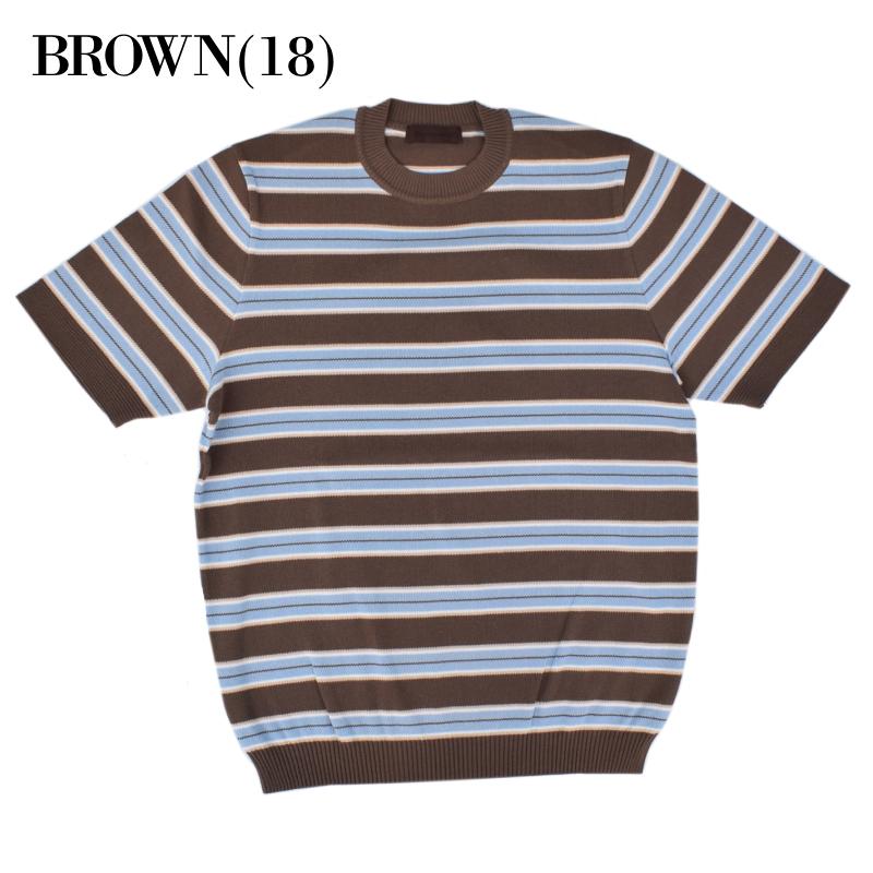 RINASCENTE(リナシェンテ) S/S COTTON KNIT BORDER T-SHIRT (半袖コットンニット ボーダーTシャツ ...