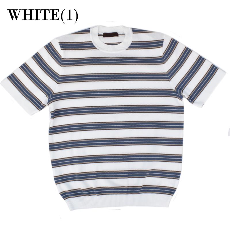 RINASCENTE(リナシェンテ) S/S COTTON KNIT BORDER T-SHIRT (半袖コットンニット ボーダーTシャツ ...