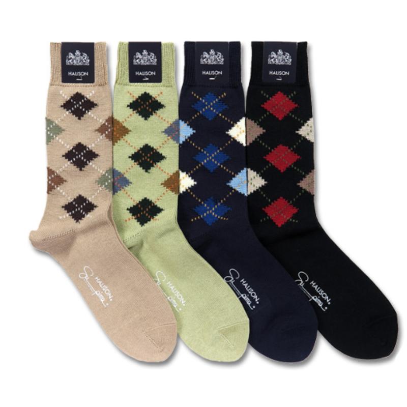 HALISON HALISON(ハリソン) SUPIMA SMALL ARGYLE SOCKS(スーピマスモールアーガイルソックス) : セプティズ - 通販 - Yahoo!ショッピング