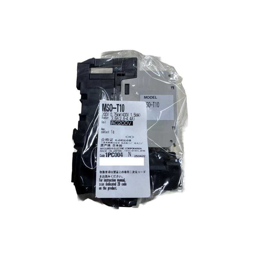 三菱電機 電磁開閉器 MSO-T10 0.75KW 200V AC200V 1a : シーケンスストアー - 通販 - Yahoo!ショッピング