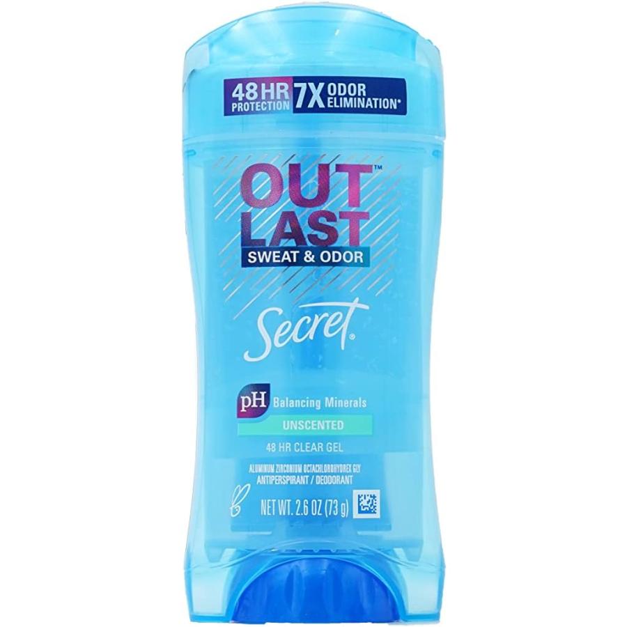 Secret Outlast 48 Hour Clear Gel 2.6 oz シークレット アウトラスト 消臭 デオドラント クリアジェル ...