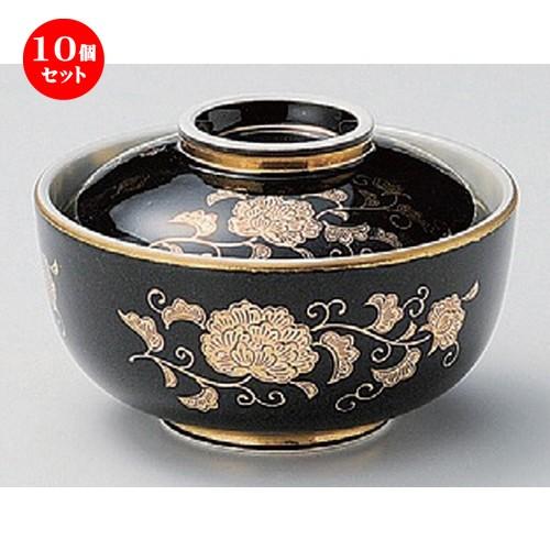 10個セット ☆ 円菓子碗 ☆黒金唐草円菓子碗 [ 11.5 x 7.8cm 364g ] 【 料亭 旅館 和食器 飲食店 業務用 】 :utw-30203704-10set:せともの本舗 ...