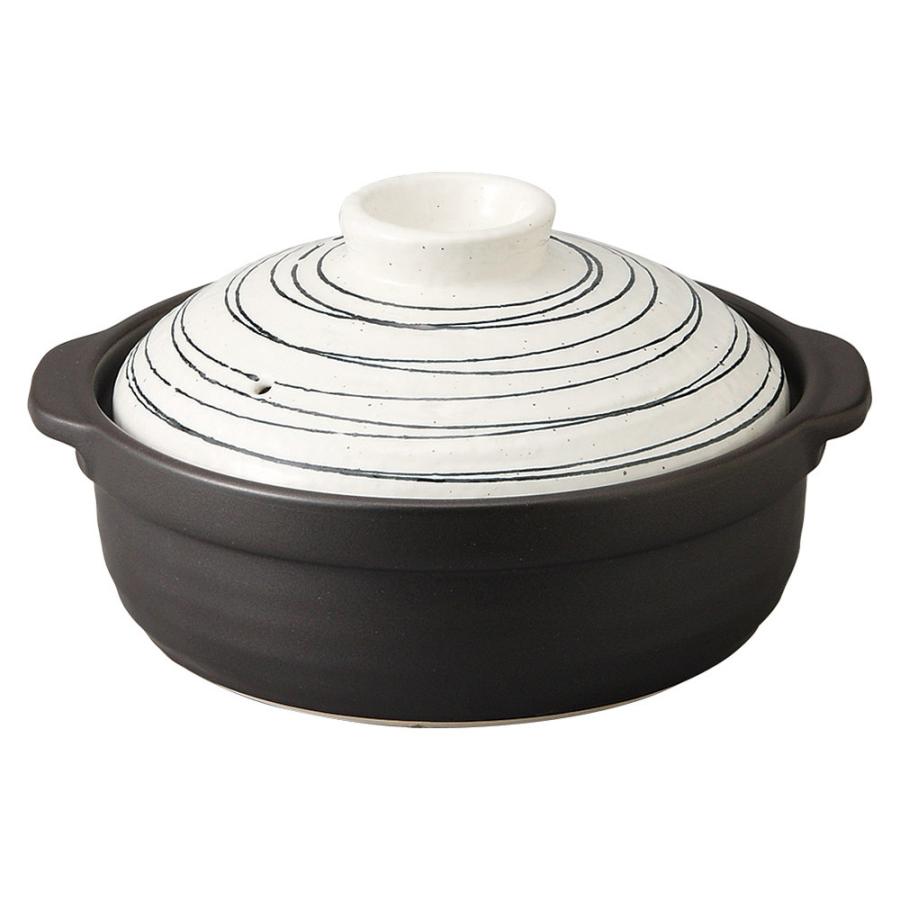 石目粉引黒ライン10号深鍋 (IH対応) IH板別売り 846-1-25H : 846-1-25h : 食器・厨房道具 セトヤサプライ - 通販 - Yahoo!ショッピング