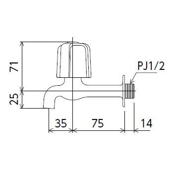 ∞[K2ED]KVK 胴長横水栓 :k2ed:設備プラザ - 通販 - Yahoo!ショッピング