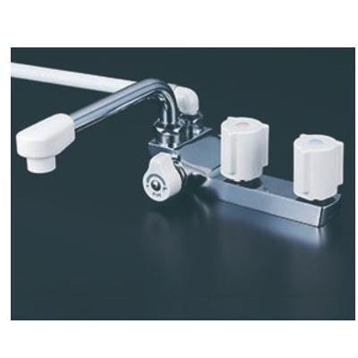 KVK [KF13GECN]KVK 水栓金具 デッキ形2ハンドルシャワー 左側 取付穴芯々85mm〈KF13GECの後継品〉 : 設備プラザ - 通販 - Yahoo!ショッピング