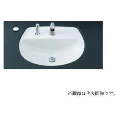 [L-2094CL+AM-300C+LF-105SAL+A-6224+LF-625K+KS-941MTP]INAX/LIXIL はめ込みだ円形洗面器 アンダーカウンター式 自動水栓セット 壁 ...