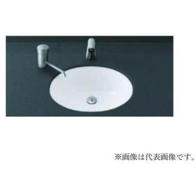 [L-2291+AM-300C+LF-105SAL+A-6224+LF-625K+KF-24ELM]INAX/LIXIL はめ込みだ円形洗面器 アンダーカウンター式 自動水栓セット 壁給水+床 ...