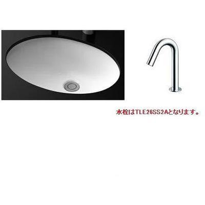 [L531+TLE26SS2A+TLDP2105JA]TOTO カウンター式洗面器 アンダーカウンター式 台付自動水栓 サーモ・AC100V ...
