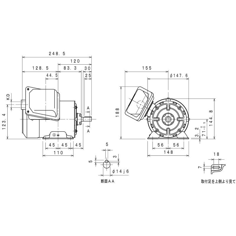 三菱電機 （在庫あり） 三菱 三相モーター SF-PRO-0.4KW-4P-200V 脚取付 AC200V 4極 汎用 標準モータ 屋外仕様 : 設備プロ王国 - 通販 - Yahoo!ショッピング
