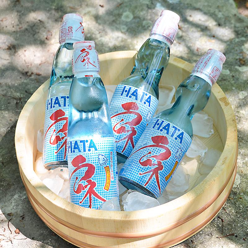 ハタ鉱泉 瓶ラムネ 200ml×6本入り オリジナルシール付 ビー玉 ハタ鉱泉 瓶ラムネ 200ml×6本入り オリジナルシール付 ビー玉