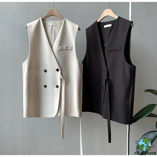 ジレ ベスト レディース トップス アウター サマージャケット ノースリーブ 羽織り ジレ ジレンチ カジュアル ロングベスト 着回し 大きいサイズ : ml0508-mj121 : リカ ...