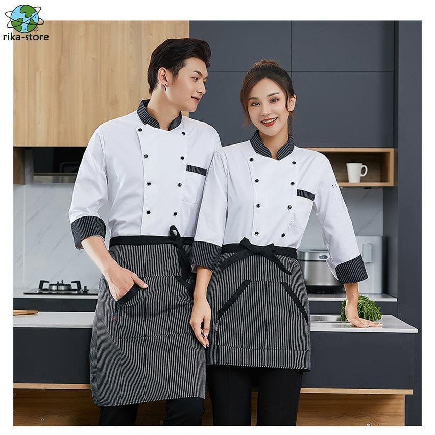コックコート メンズ レディース 男女兼用 コック服 調理服 半袖 七分袖 コックシャツ ユニフォーム 制服 レストラン 厨房 ケーキ屋 :ml0508-xia103:リカストア - 通販 ...