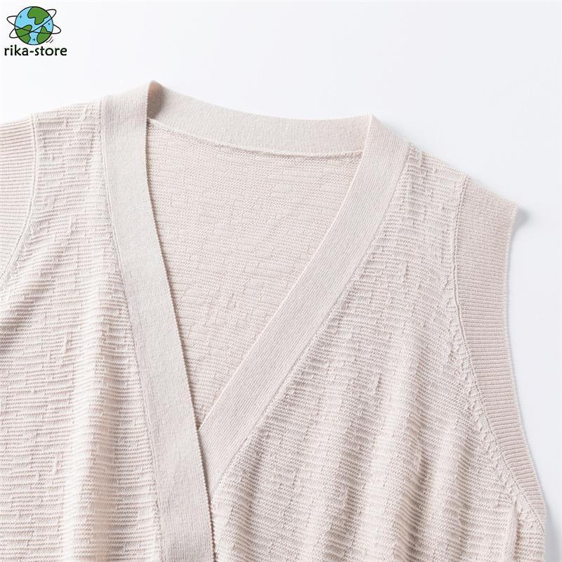 ロングベスト ジレ レディース 春夏 ニット チョッキ カーディガン 羽織 無地 着痩せ ノースリーブ 薄手 アウター 着回し 通勤 お出かけ :ml0508-xia491:リカストア ...