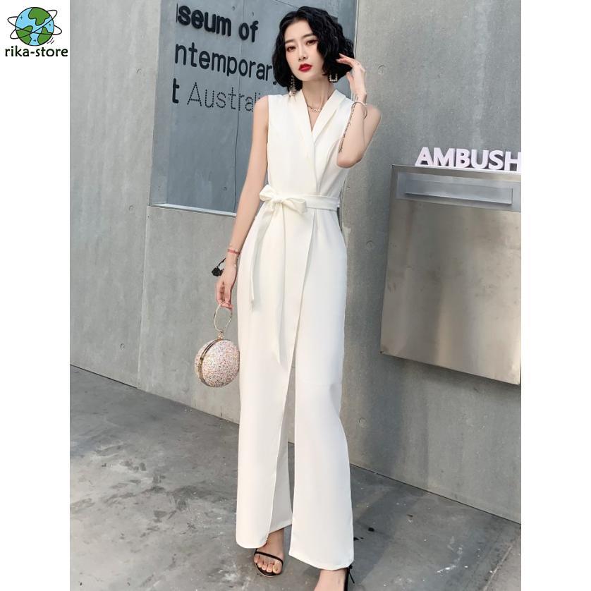 パンツドレス オールインワン レディース ノースリーブ パーティードレス 結婚式 お呼ばれドレス 黒 赤 白 大きいサイズ 3L 4L Vネック カシュクール : リカストア - 通販 ...