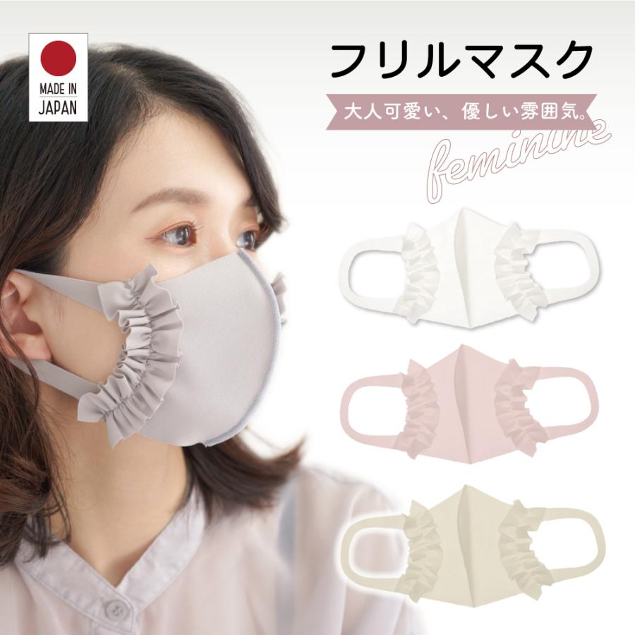 IKplus マスク 日本製 MA-8 1枚入り 快適3D立体マスク フリルマスク レディース : IKplus - 通販 - Yahoo!ショッピング