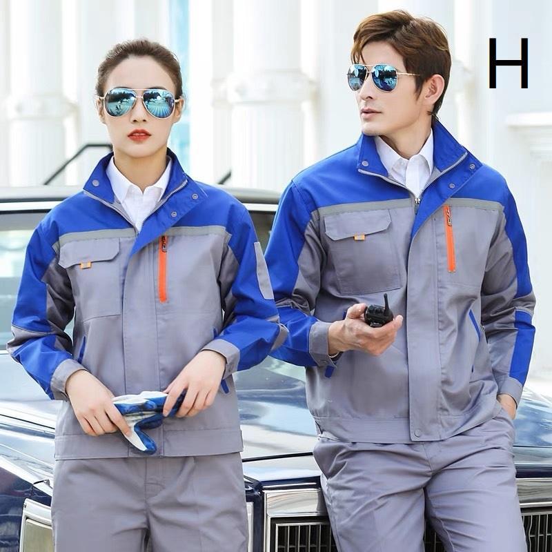 メンズ レディース 作業服 作業着 長袖 上下セット 作業服ワークマン ワークウェア 男女兼用 耐磨耗 多機能 ユニフォーム :yicd2 ...